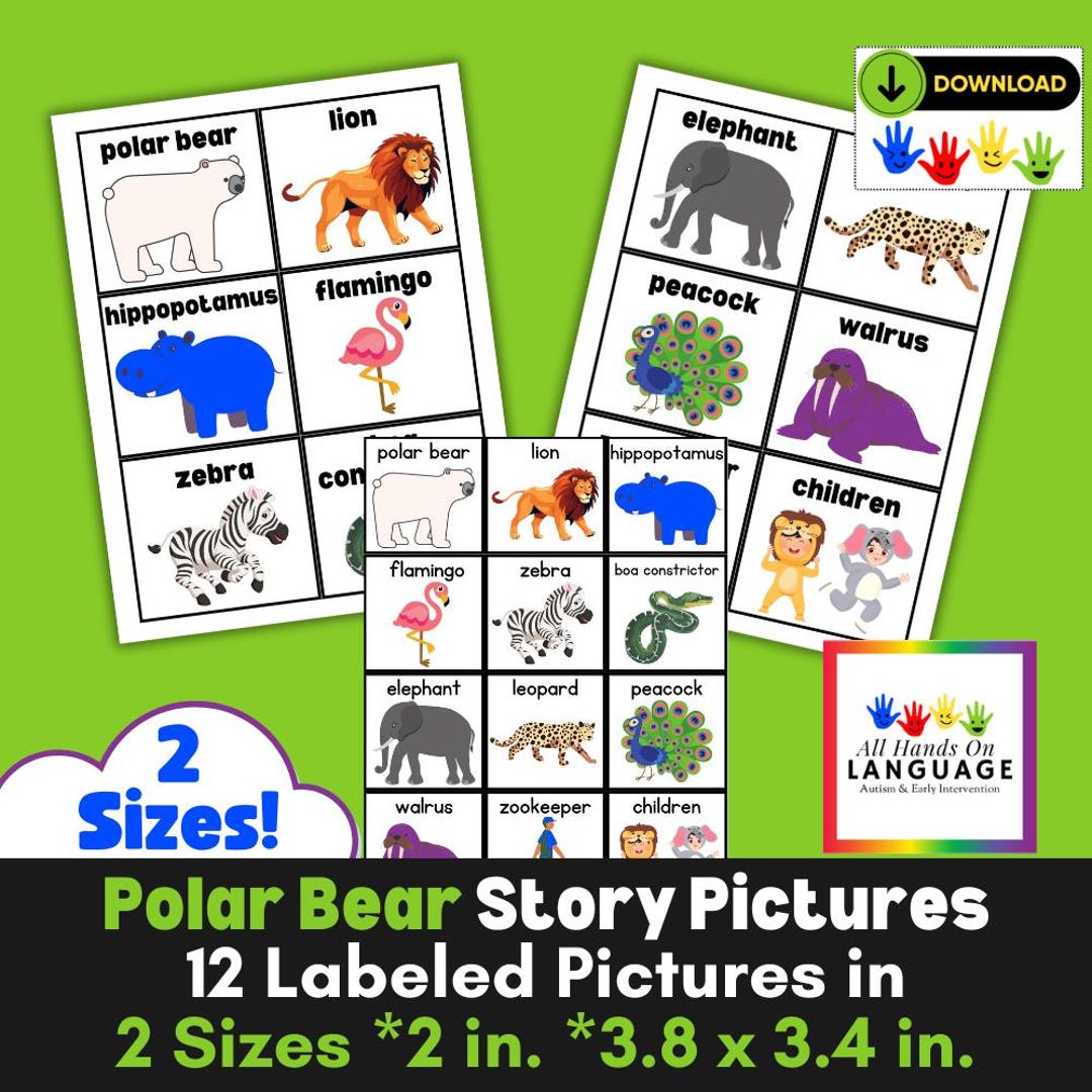 Polar Bear Story Pictures: Autism Learning Tool (printable PDF) - Etsy ...
