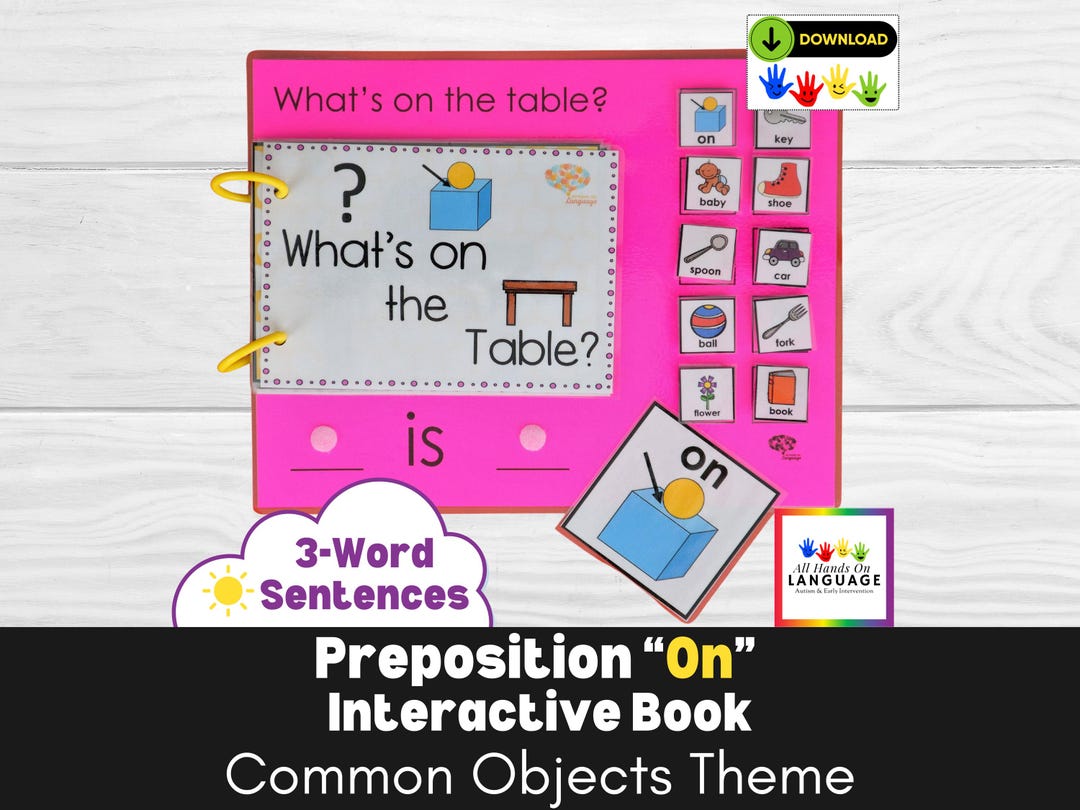 What's on the Table? Interactive Book for Preposition ON + Simplified ...