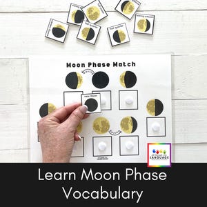 Moon Phases Interactive Activity, 8 Key Phases to Learn and Match ...