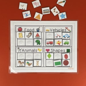 Category Sort Activity, 4 Categories-24 Pictures, Food, Animals ...