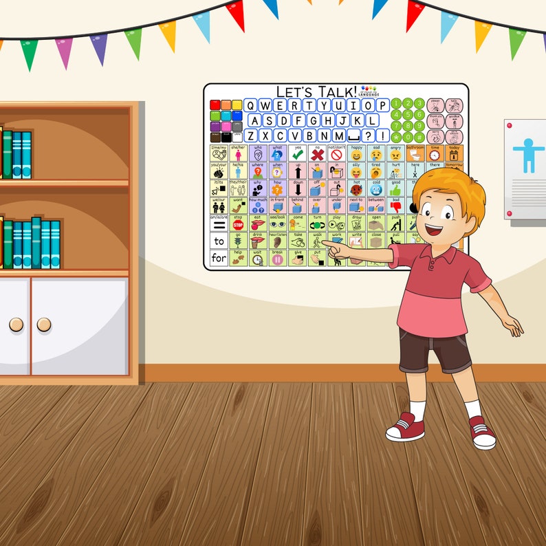 AAC Communication Board Wall Poster: 150 Messages for Autism & Speech ...