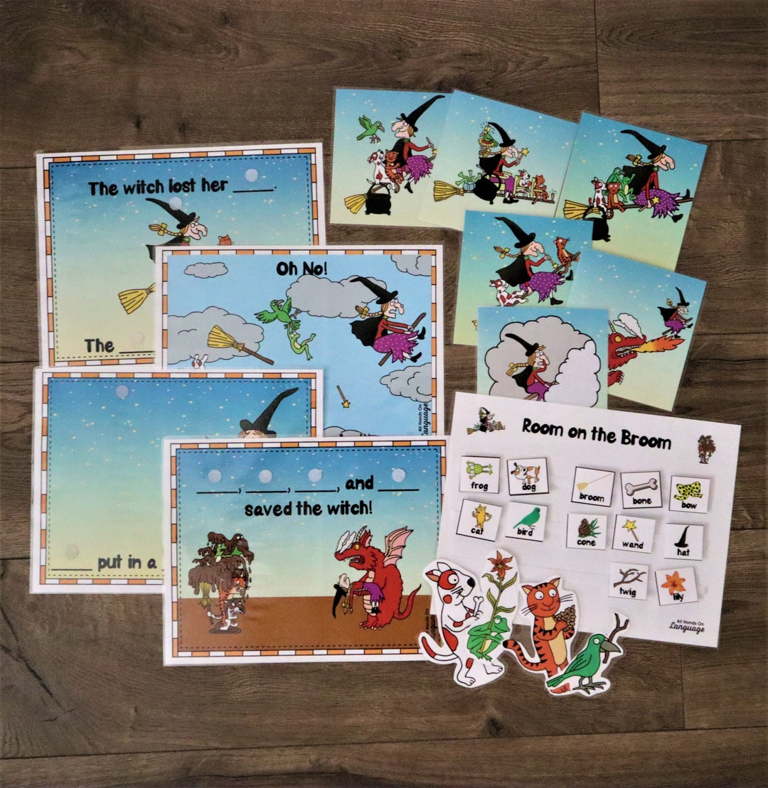 Room on the Broom Story Companion Set for Sequencing, Comprehension ...