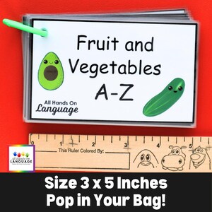 Fruit & Vegetable Flash Cards A to Z: Food With Faces (PDF Printable ...