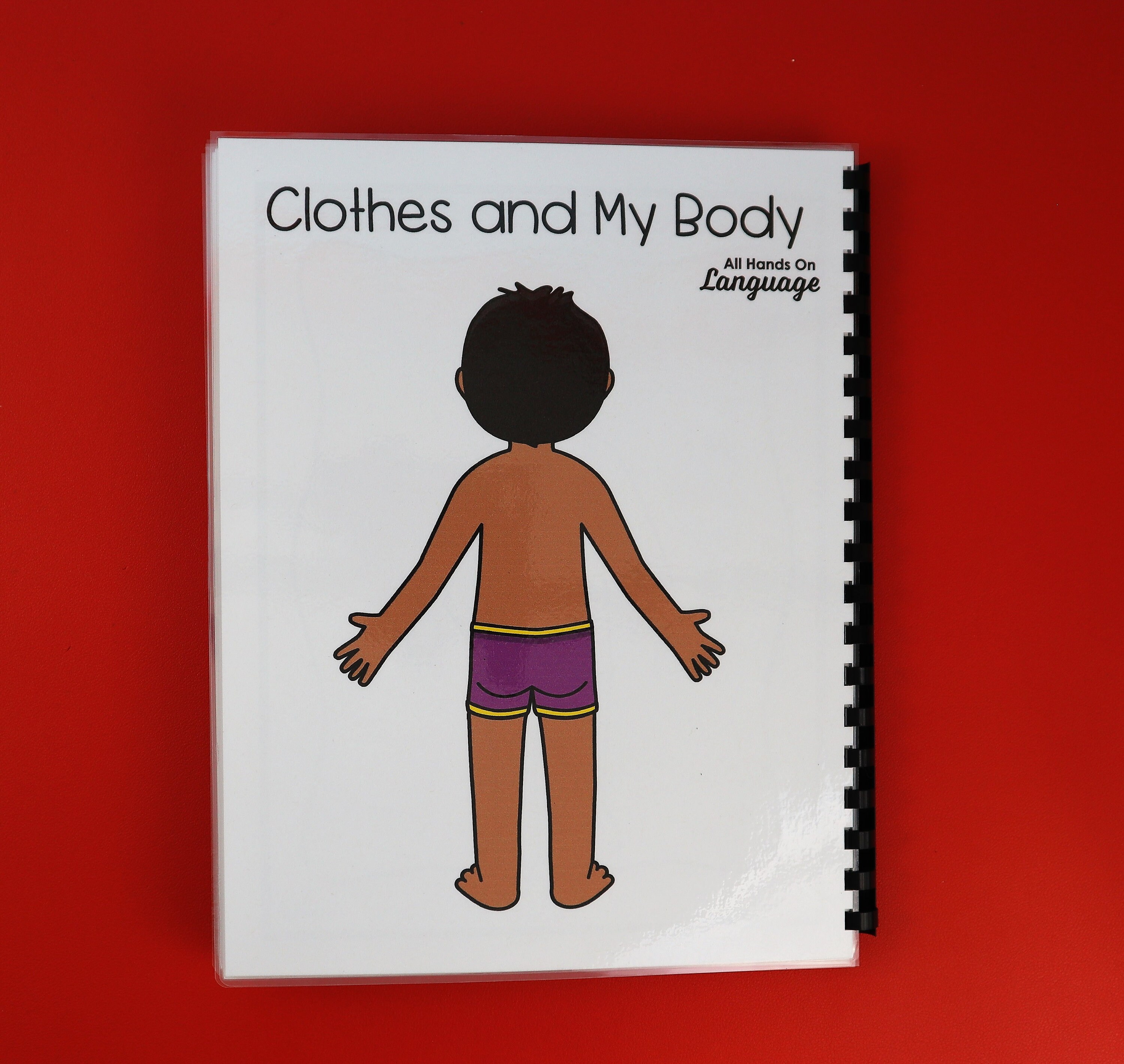 Clothes & Body Parts Interactive Book: Darker Skin Male, Autism ...