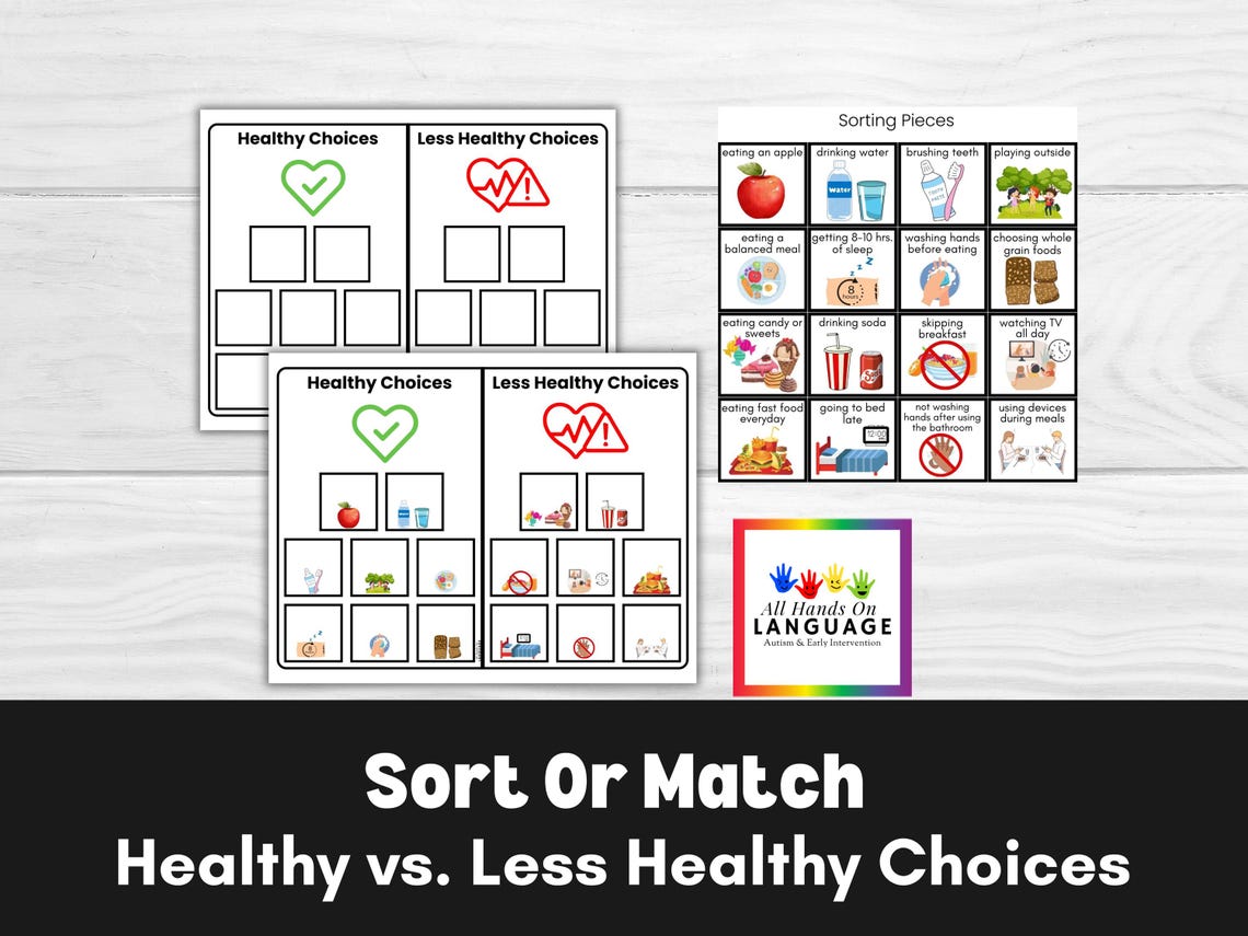 Special Education Health Life Skills Unit: Healthy Choices & Goal ...