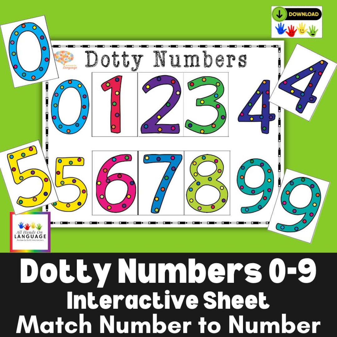Dotty Numbers Matching Activity: Preschool Busy Book (PDF Printable) - Etsy