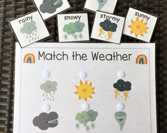 Kids Weather Cards - Etsy