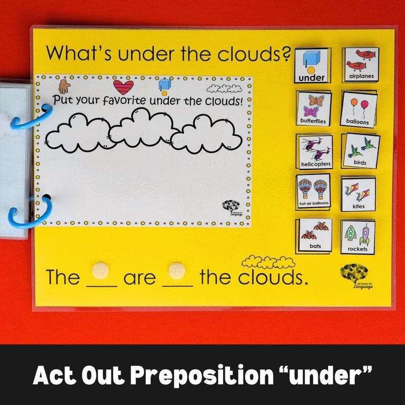 Things That Fly Interactive Book: Preposition "under", Plurals ...