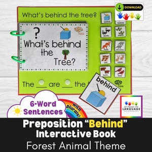 What's Behind the Tree? Interactive Book for Preposition BEHIND ...