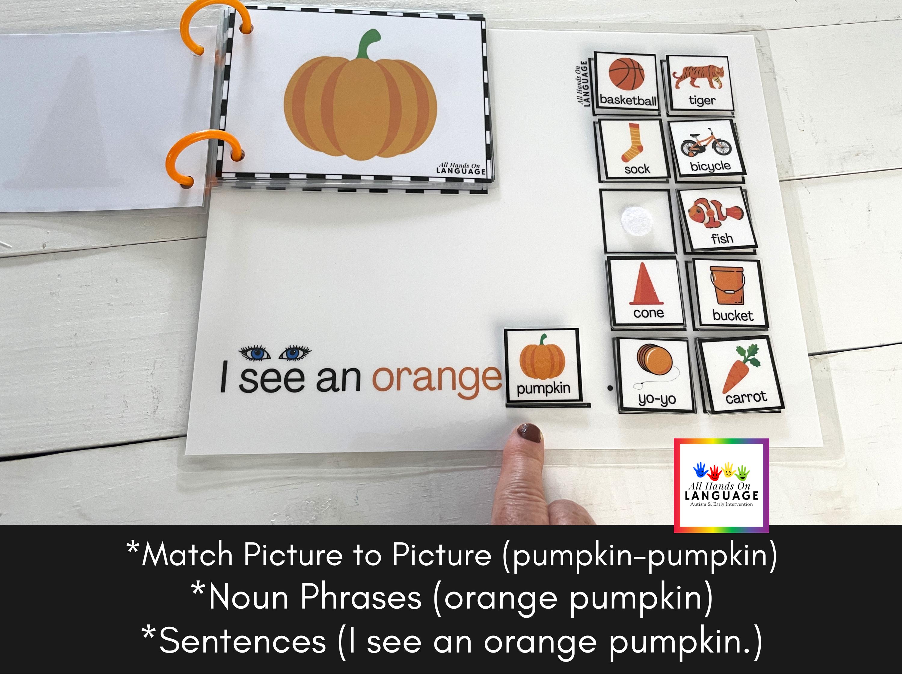 I See ORANGE... Interactive Book and Sentence Formulation Activity ...