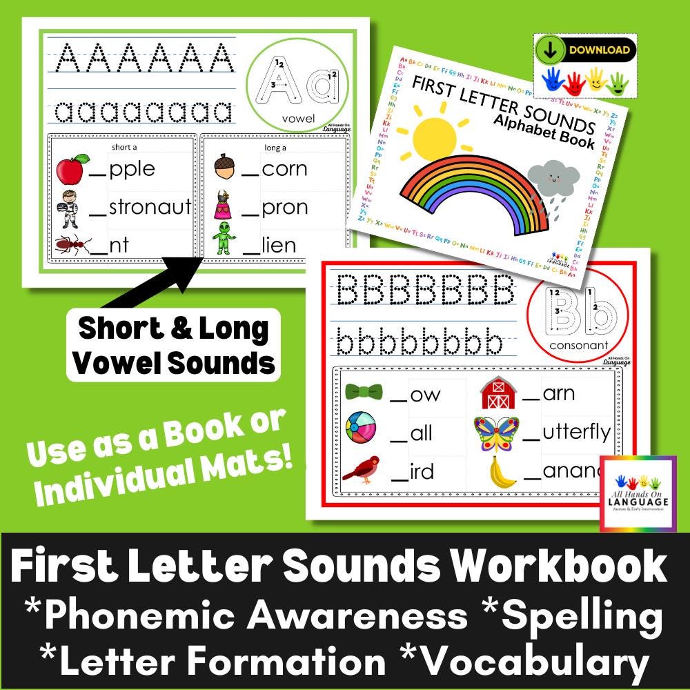 Alphabet Letter Sounds Book: Trace & Write, Early Learning (PDF ...
