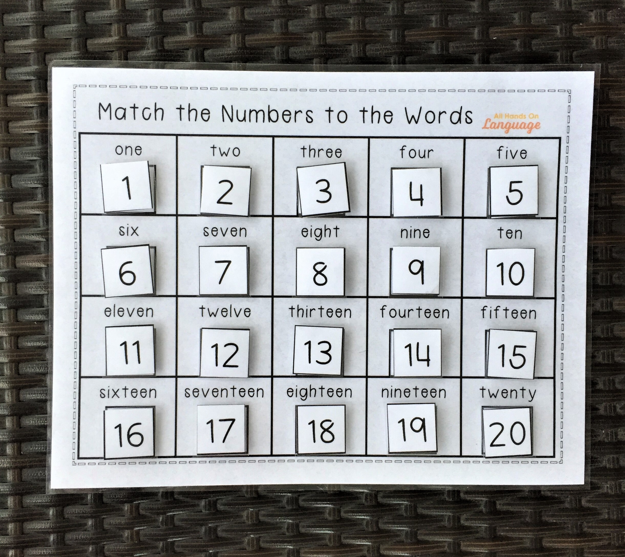 Numbers In Words 1 20