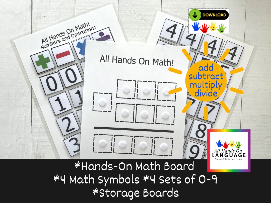 All Hands on Math Interactive Activity Board: 40 Number Cards Add ...
