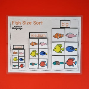 Fish Size Sort Activity, Small Medium Big, Fish Pictures in 3 Sizes ...