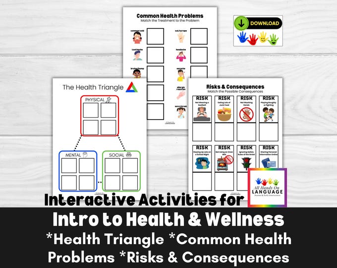 Special Education Intro to Health Unit: Health Triangle, Problems ...
