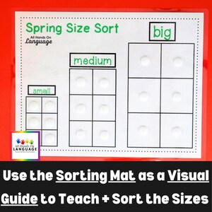 Spring Size Sorting Activity: Preschool Printable (PDF) - Etsy