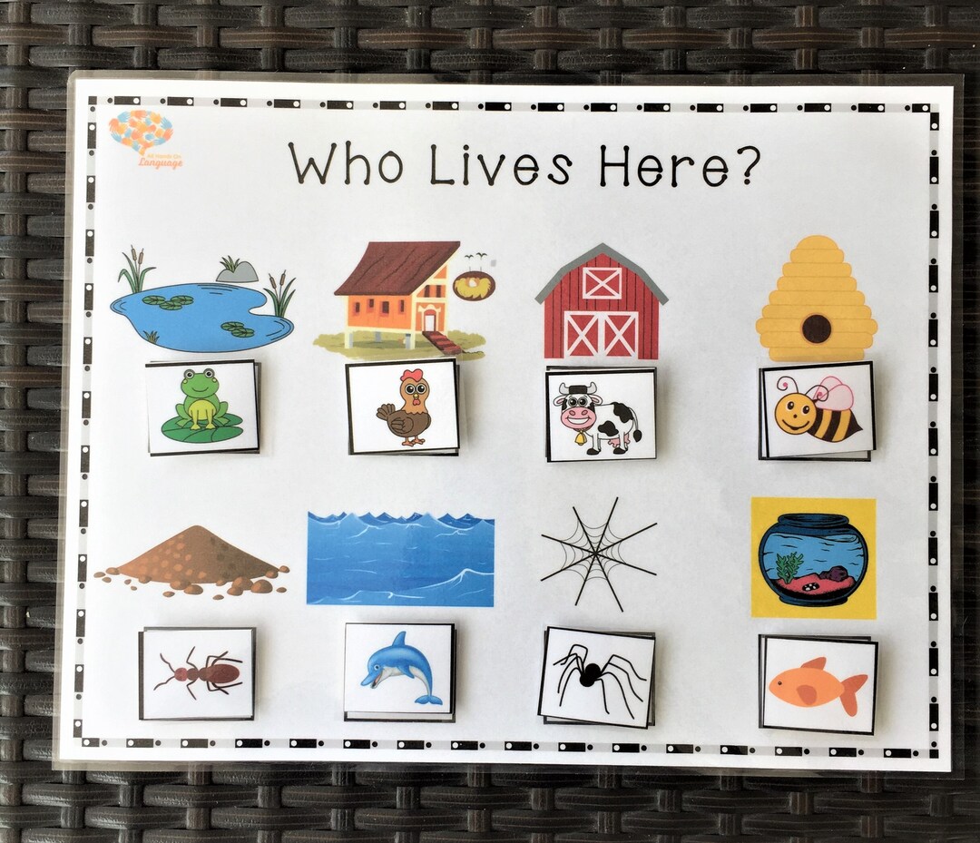 Animals and Homes Matching Activity, Who Lives Here Associations ...