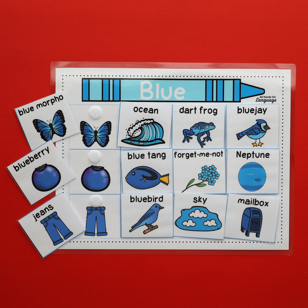 Blue Objects Matching Game: Kids Color Learning Activity (PDF) - Etsy