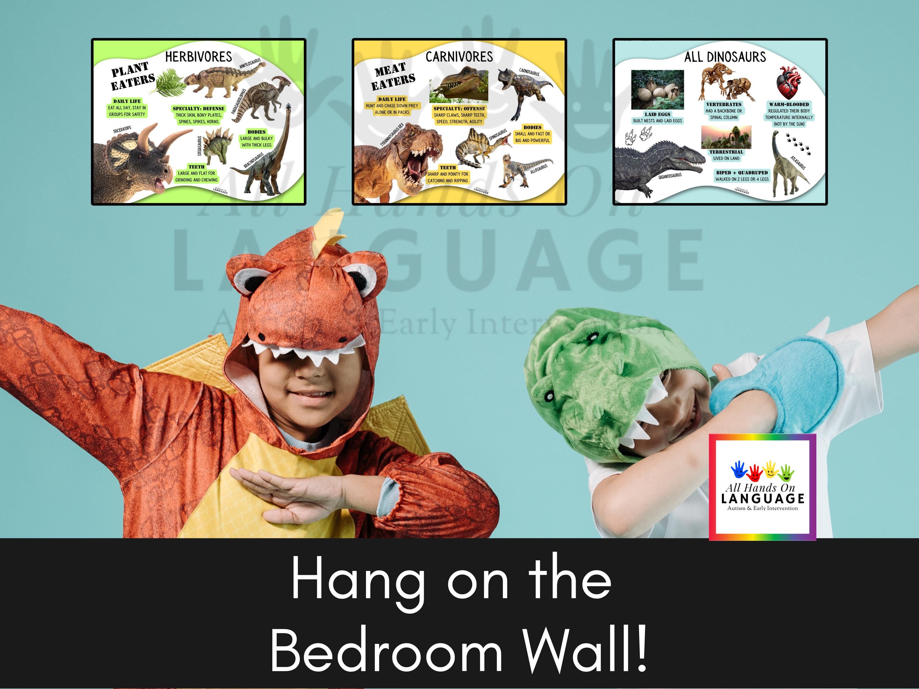 Dinosaur Reference Posters: Carnivores, Herbivores, Common Traits (US ...