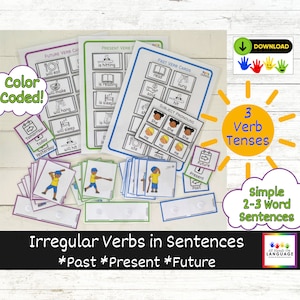 Irregular Verbs in Sentences: Past, Present, and Future Tense Speech ...