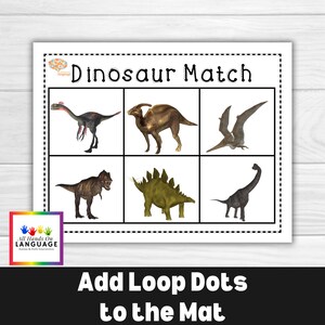 Dinosaur Matching Interactive Activity, Realistic Graphics of Dinosaurs ...