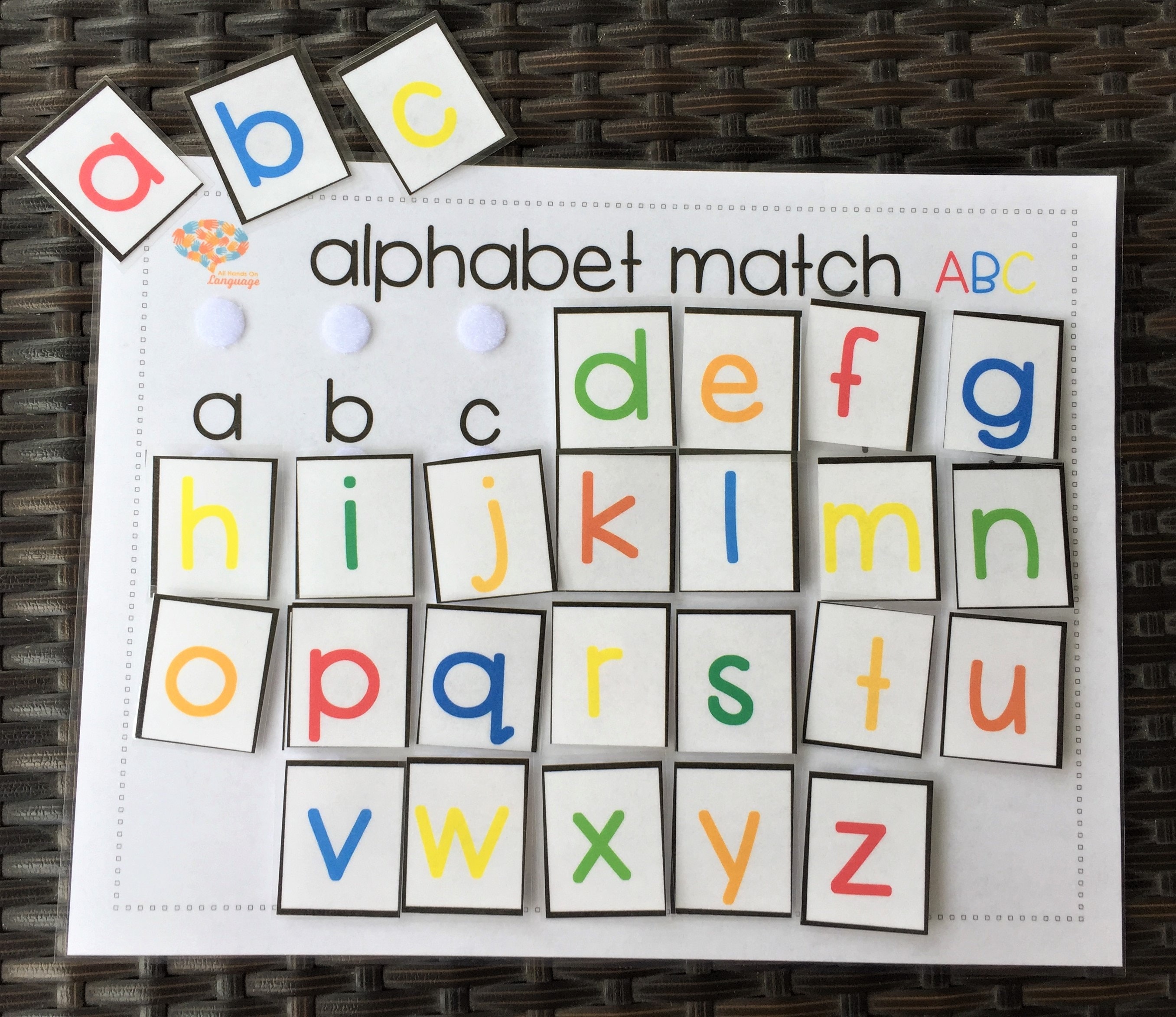Lowercase Alphabet Matching Activity Match the Colorful - Etsy España