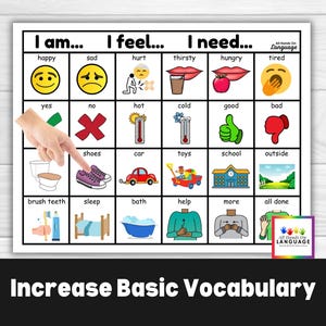 Basic Needs Communication Board: 24 Messages AAC (PDF Printable) - Etsy