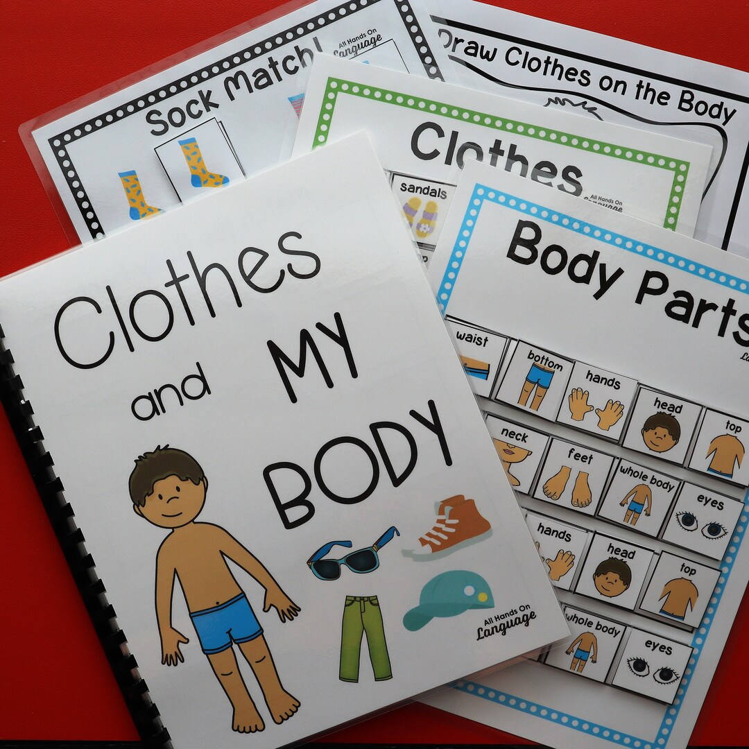 Clothes and My Body Interactive Book Set Lighter Skin Male, 30 Clothes ...