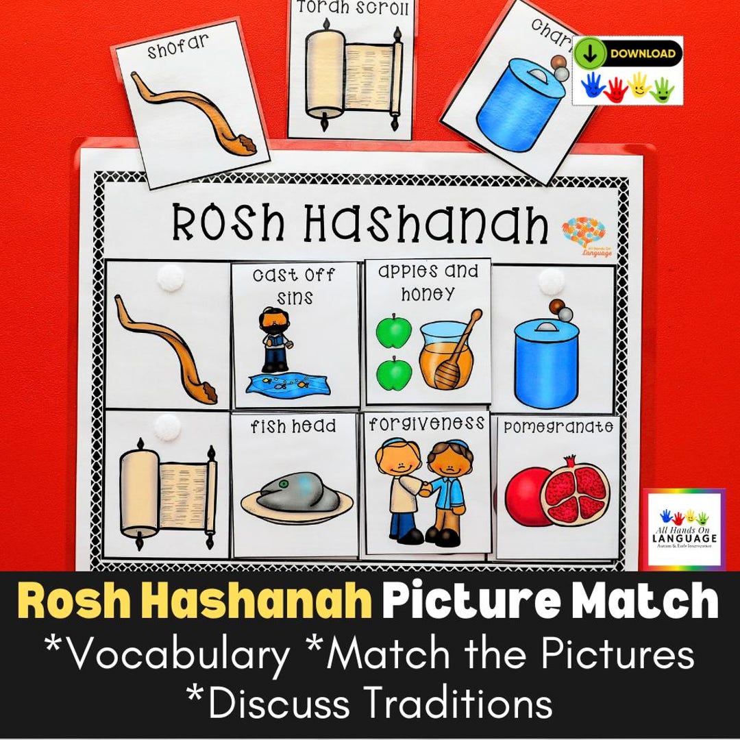Rosh Hashanah Matching Game: Jewish Holiday Activity (PDF) - Etsy