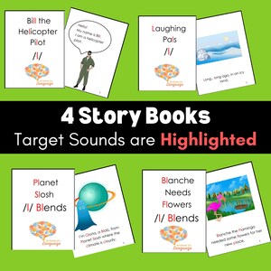 Articulation Stories, Initial L + L Blends /l/ + /bl,cl,fl,gl,pl,sl,spl ...