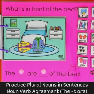 What's in Front of the Bed? Interactive Book for Preposition IN FRONT ...
