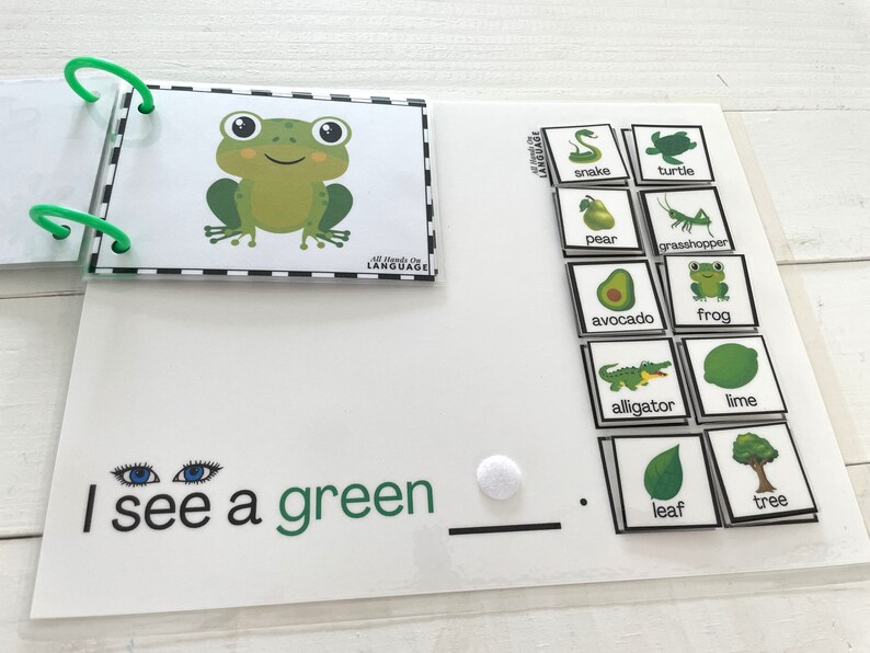 I See GREEN... Interactive Book and Sentence Formulation Activity ...