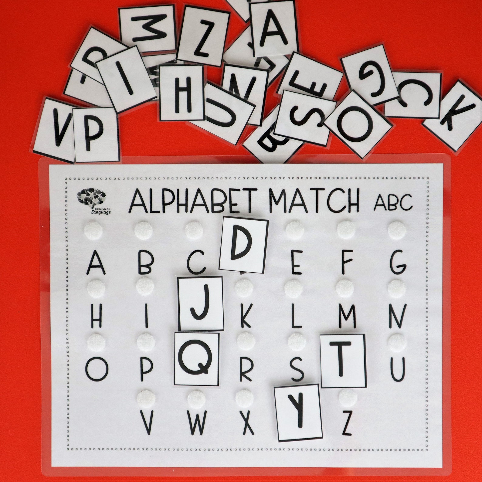 Upper Case Alphabet Matching Activity Reduced Visual Stimuli - Etsy