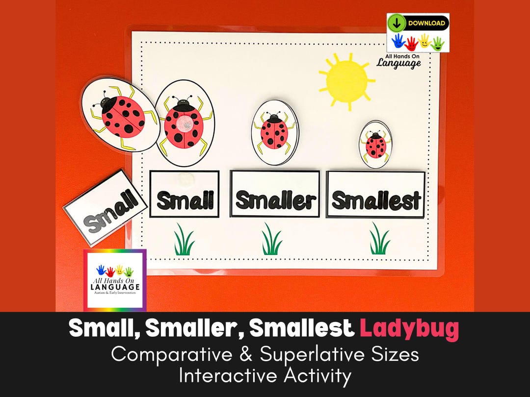 Small, Smaller, Smallest Ladybug Matching Activity, Put the Ladybugs in ...