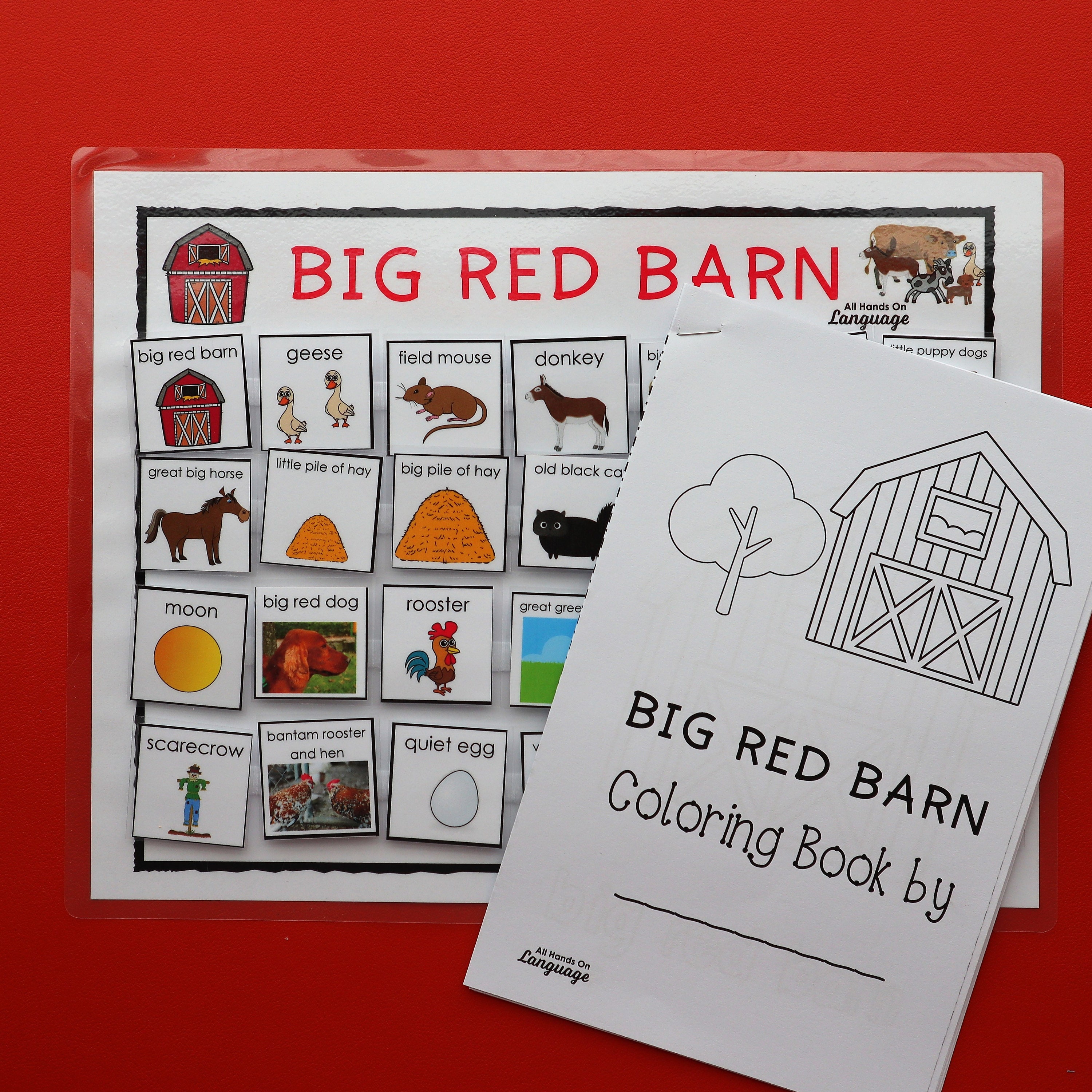 Big Red Barn Story Companion Set 28 Pictured Story Vocabulary On A 