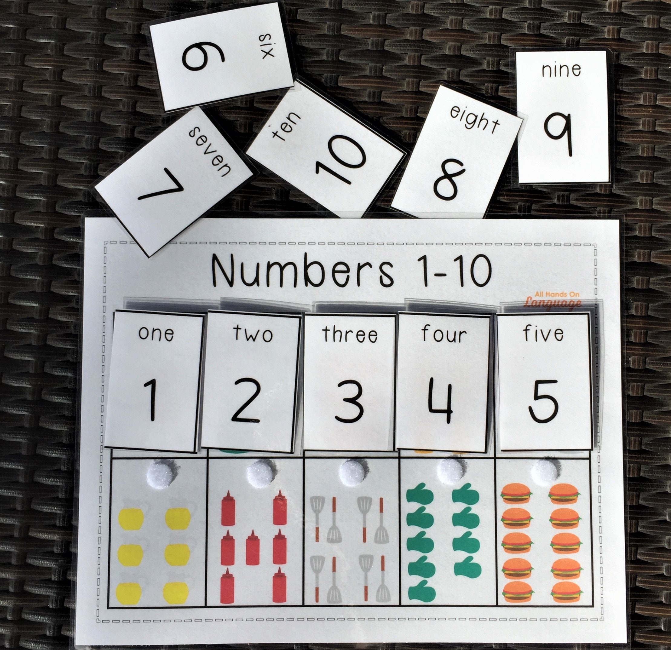 Numbers 1-10 Count and Match Activity Barbecue BBQ Theme - Etsy UK