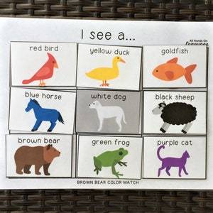 Brown Bear, Brown Bear 3 in 1 Activity Set, 1 Match Animal to Animal, 2 ...