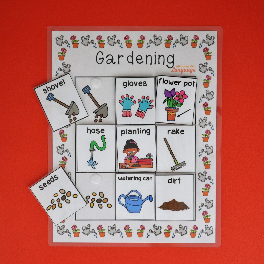 Gardening Matching Activity, Match 9 Pictures About Gardening, Spring ...