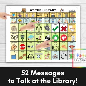 Library Communication Board: AAC Aided-language (PDF Printable) - Etsy