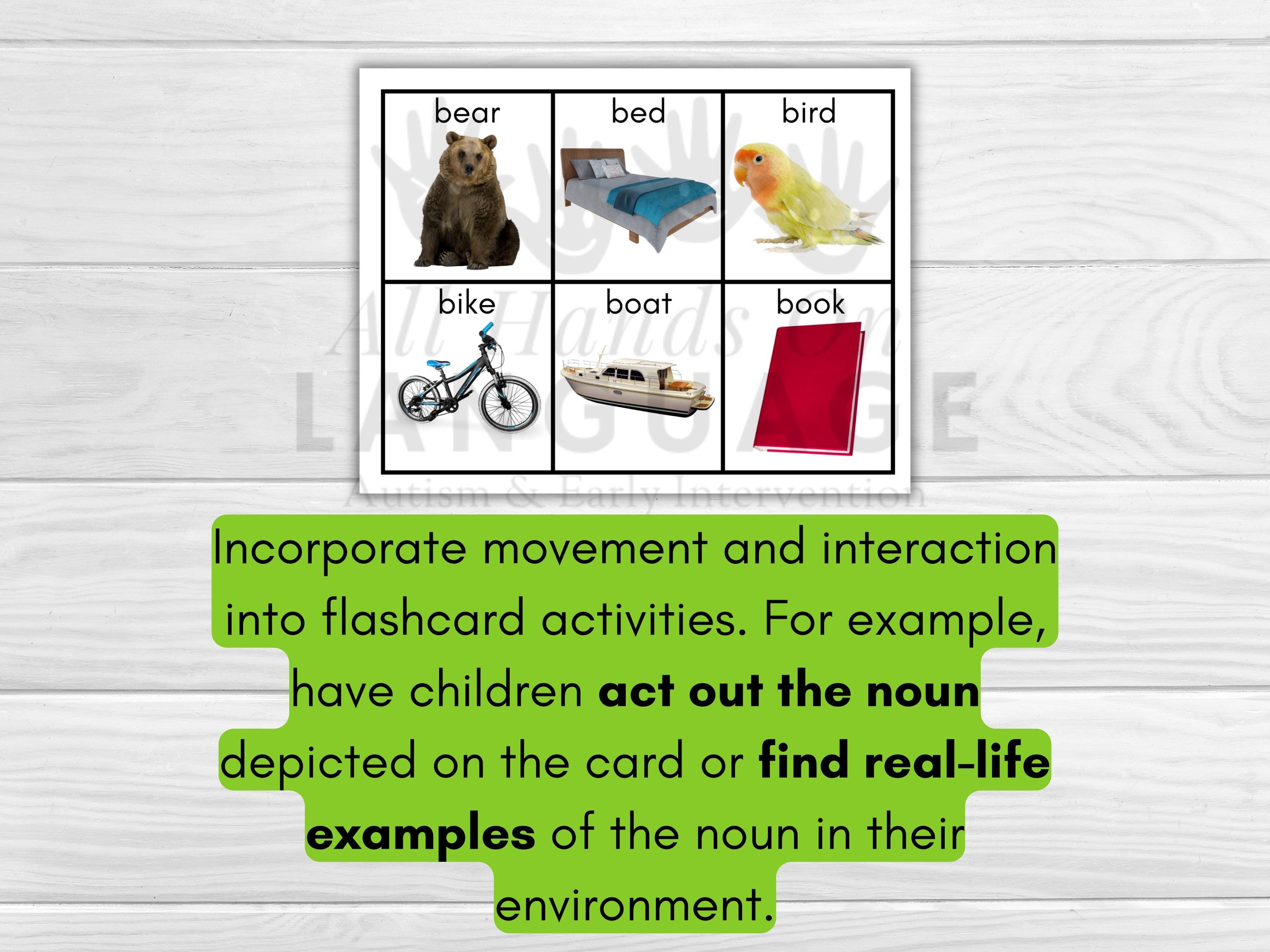 48 First Nouns Photo Flash Cards: Early Learning (PDF Printable) - Etsy
