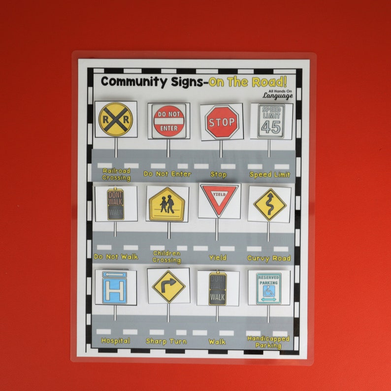 Community Signs on the Road Matching Activity Match 12 - Etsy