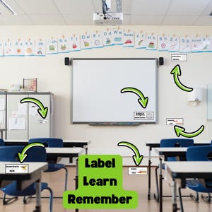 Bilingual Spanish/english Classroom Labels With Photos (2 Sizes) - PDF ...