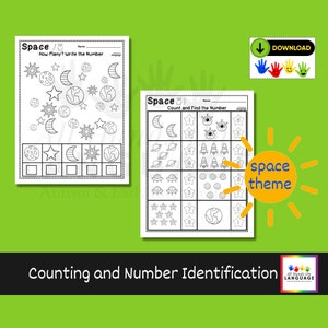 Space Themed Preschool Kindergarten Skills Worksheets With Letters ...