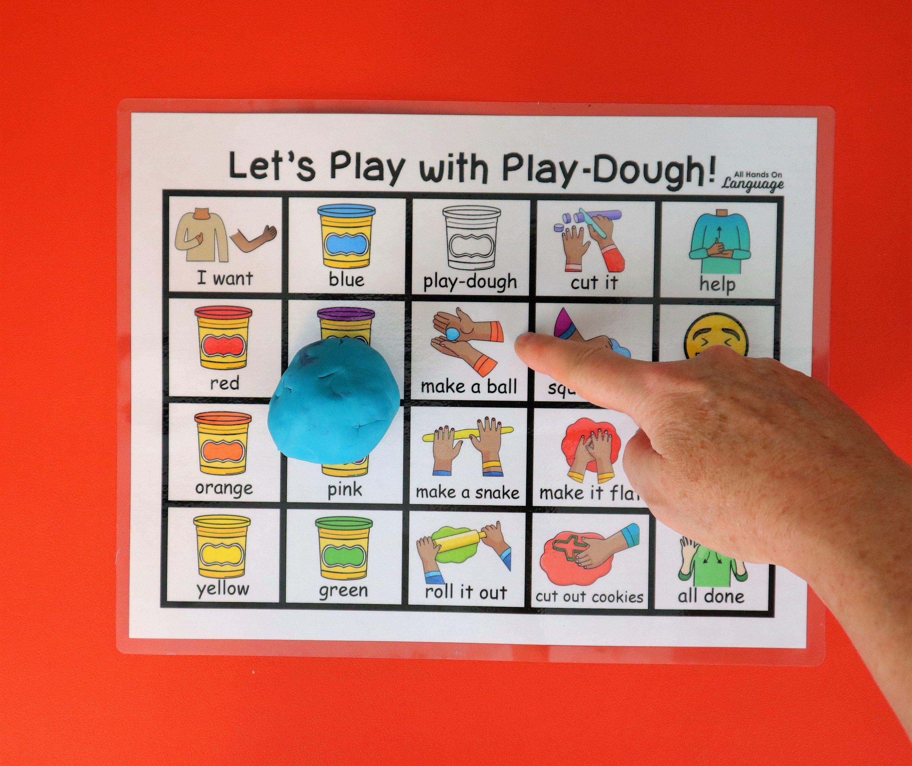 Play Dough Communication Board Aided Language AAC ASL Non - Etsy