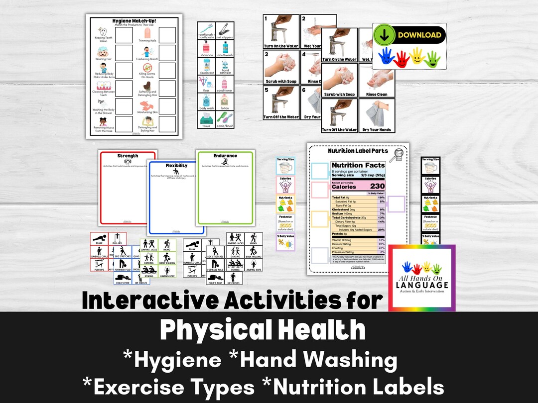 Special Education Physical Health Unit: Hygiene, Nutrition, Exercise ...