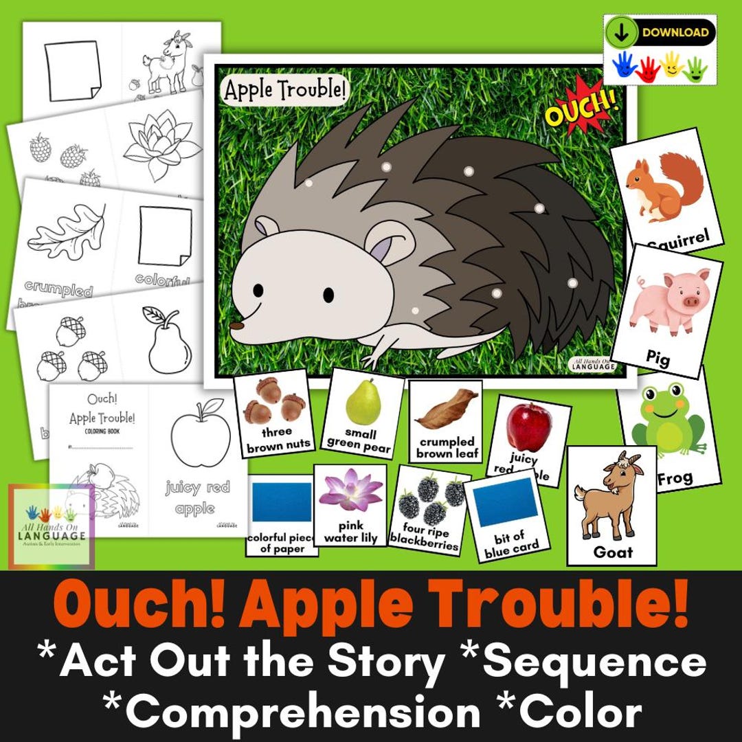Ouch! Apple Trouble Story Companion: Hedgehog Activity Mat ...