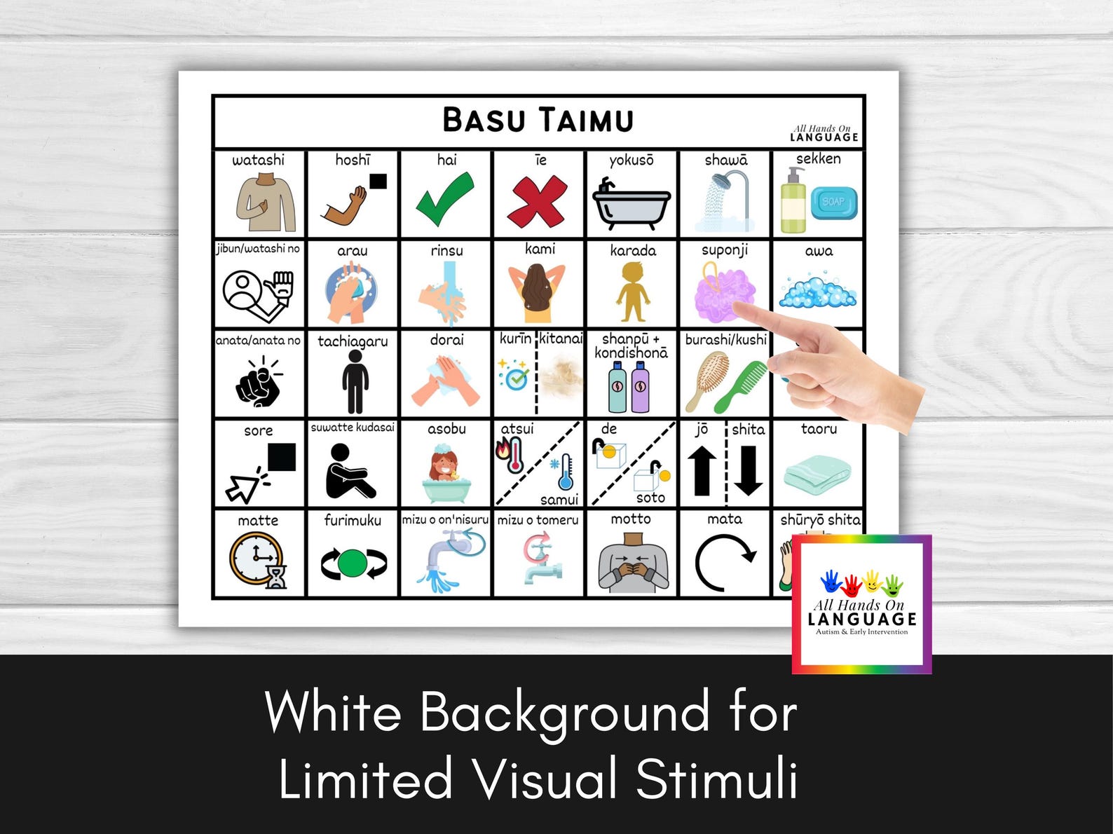 Japanese Romaji Bath Time Communication Board: AAC, ASL (PDF Printable ...
