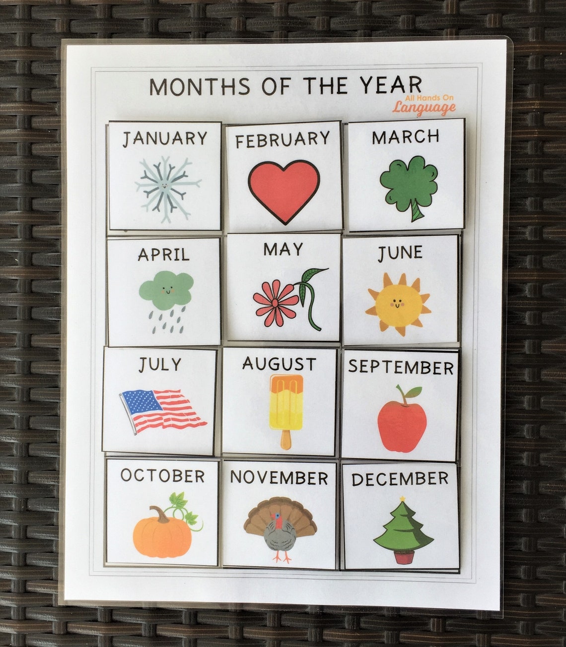 Months of the Year Matching Activity Labeled Months With - Etsy