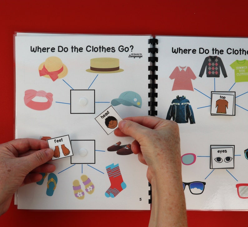 Clothes & Body Parts Interactive Book: Darker Skin Female, Autism ...