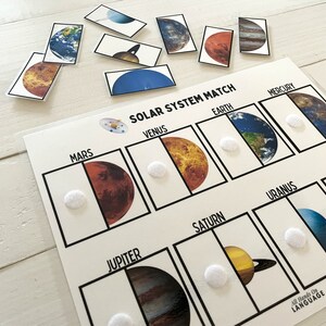 Planet Halves Match-up Activity, 8 Planets to Match, Solar System ...